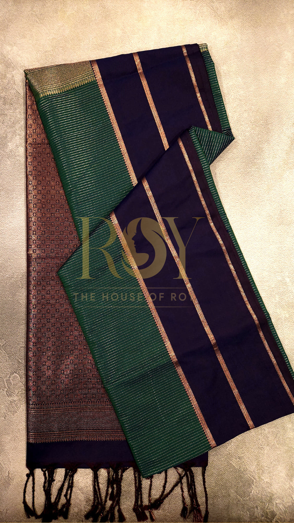 Dark green vaira oosi soft silk – The House Of Roy